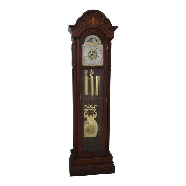 Sligh Model 818 Inlaid Mahogany Grandfather Clock Auction