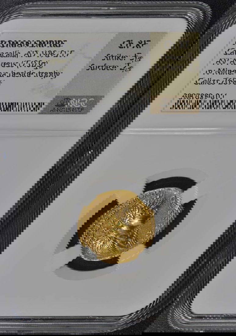 Caracalla Ad 198-217 Roman Empire Av Aureus Ngc Xf45 Auction