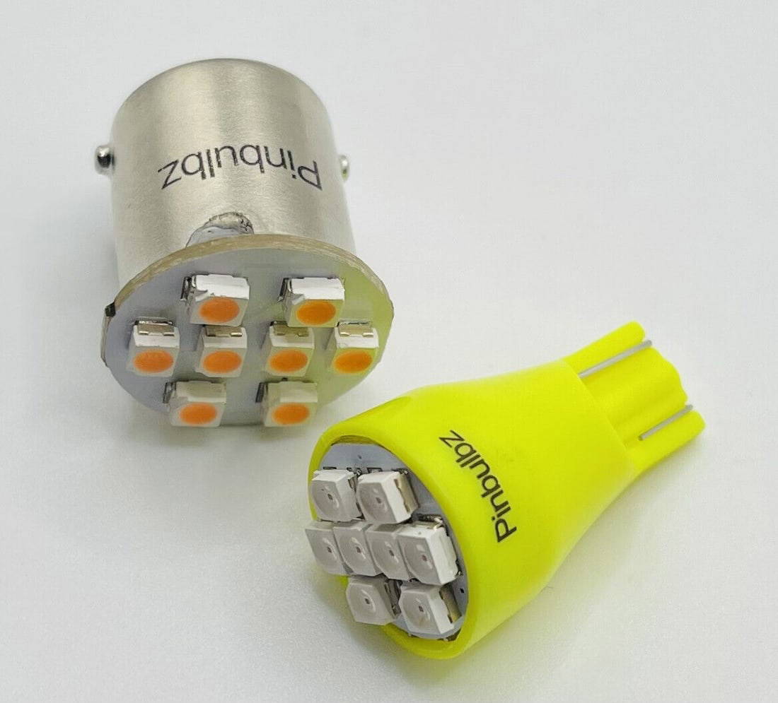 Pinball Led Bulbs 100pcs Yellow #89 Flasher "ultra Bright" 8led12v ...