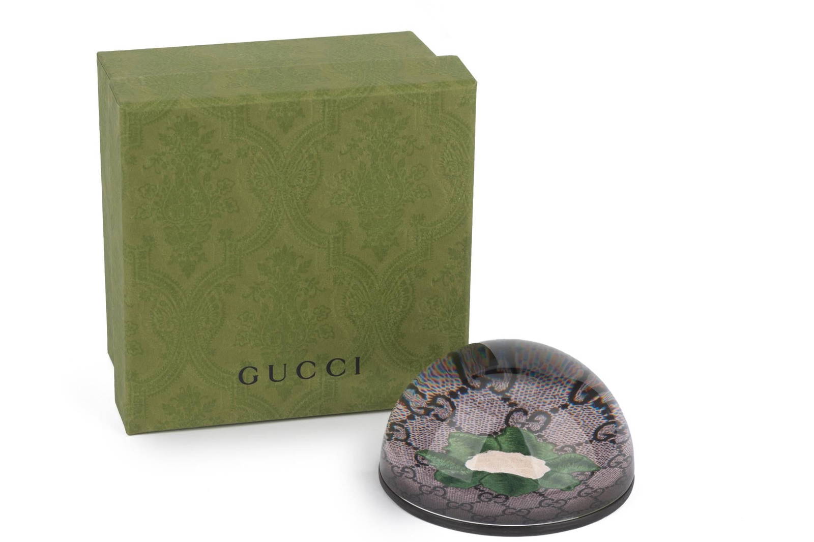 Gucci Glass Paperweight W/original Box Auction