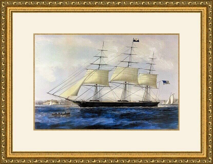 Currier & Ives - Clipper Ship "nightingale" Print Newly Custom Gallery ...