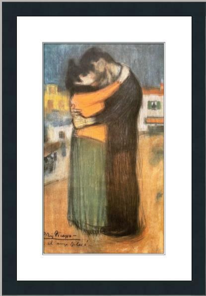 Pablo Picasso - The Embrace In The Street Print Newly Custom Framed Auction