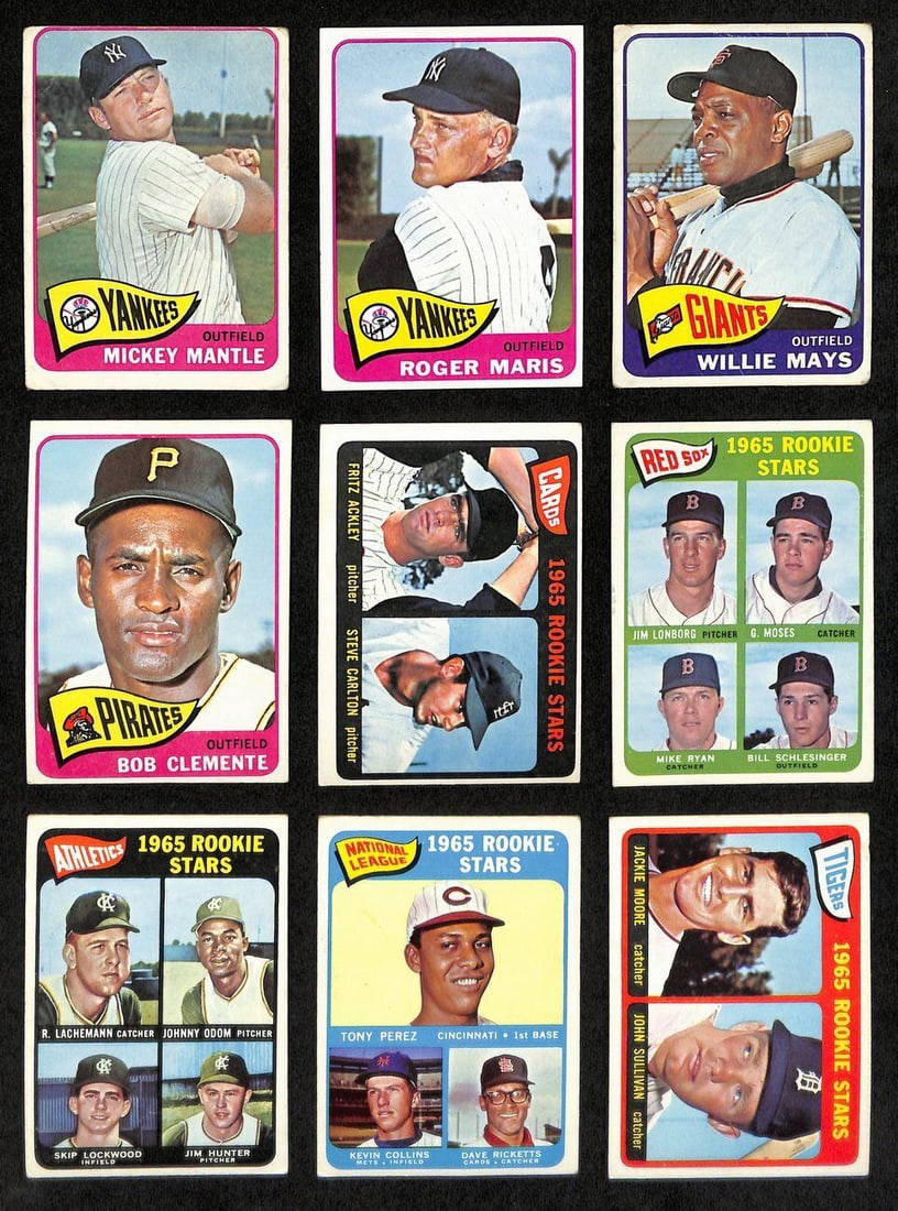 1965 Topps Baseball Card Complete Set (1-598) Mantle Koufax Morgan Mays ...