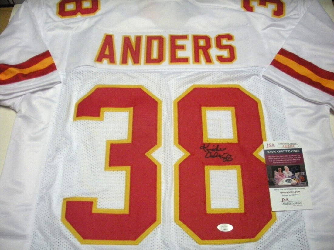 Kimble Anders Kansas City Chiefs Legend Jsa/coa Signed Jersey Auction