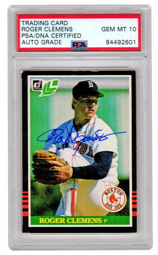 Roger Clemens Autographed 1985 Donruss Rookie Card Psa Auto 10