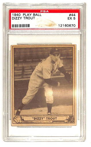 Dizzy Trout 1940 Play Ball Baseball Card Psa 5 Detroit Tigers