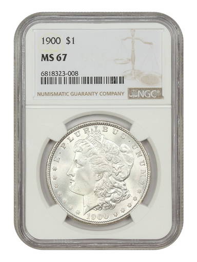 1900 Morgan Dollar $1 Ngc Ms67 Uncirculated Philadelphia Coin