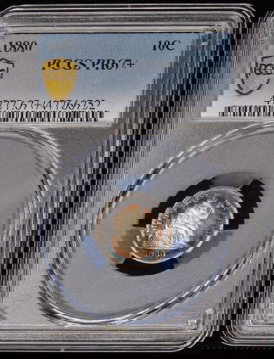 1880 Liberty Seated Dime Pr67+ Uncirculated Proof Coin