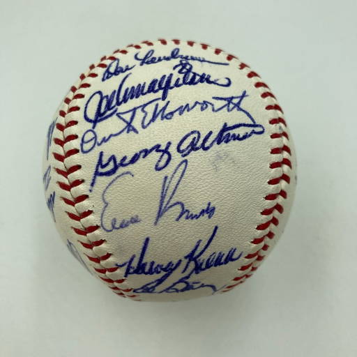 1965 Chicago Cubs Team Signed Baseball Ernie Banks Jsa Coa