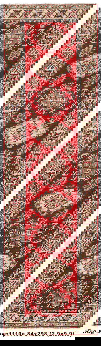 10' Feet Runner Handmade Wool Genuine Kazak Rug Auction