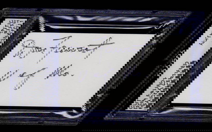 Don Faurot Signed Cut Autograph 3.5x2 U Of Mo Psa/dna