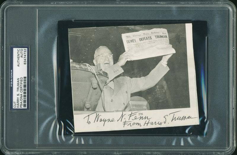 President Harry Truman Authentic Signed Cut Autographed Psa/dna Slabbed ...