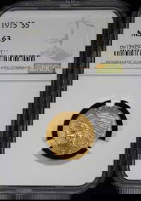 1915 Gold Coin Franc Ios I D G Avstriae