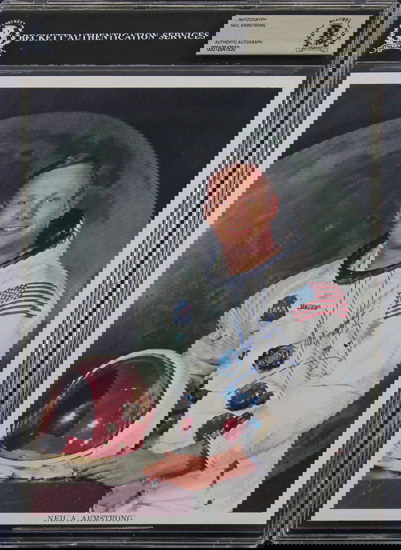 Neil Armstrong Apollo 11 Signed 8x10 Nasa Photo Auction