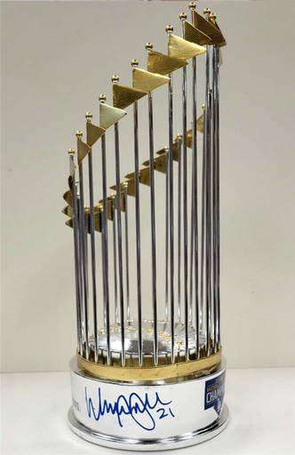 Walker Buehler Signed 2020 World Series Trophy Dodgers Beckett Bas