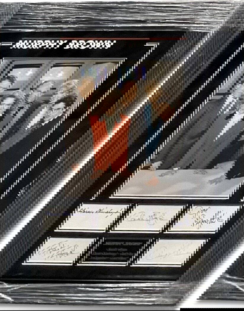 Murphy Brown Cast Signed Framed Cuts 22x27 Jsa Authenticated Auction