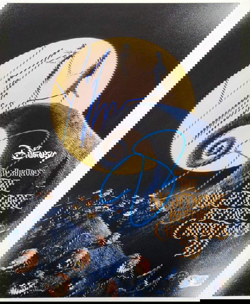 Tim Burton Signed Nightmare Before Christmas 11x14 Photo With Beckett ...