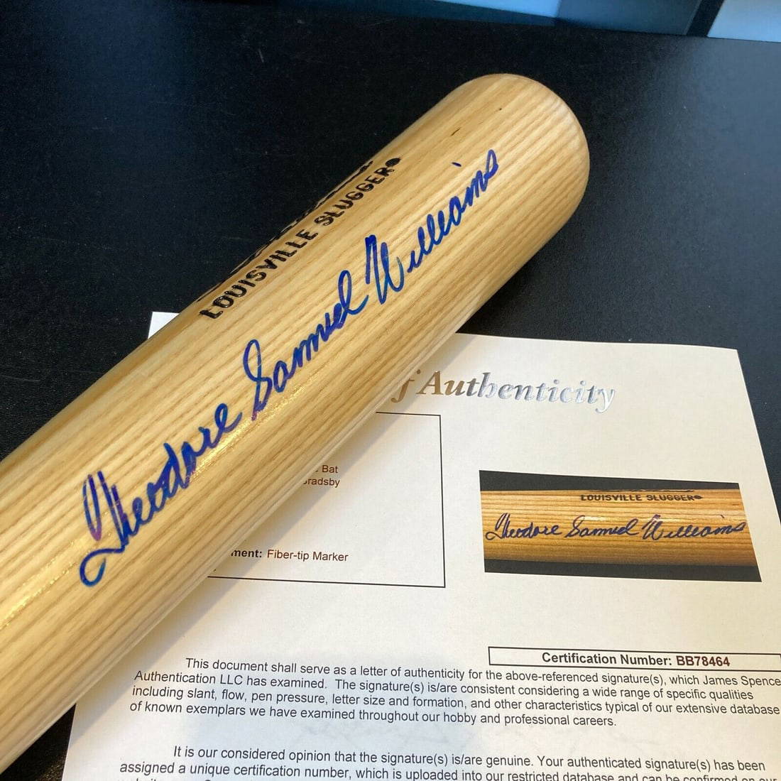 Ted Williams Signed Baseball Bat Jsa Authenticated Mint 9 Original Auction