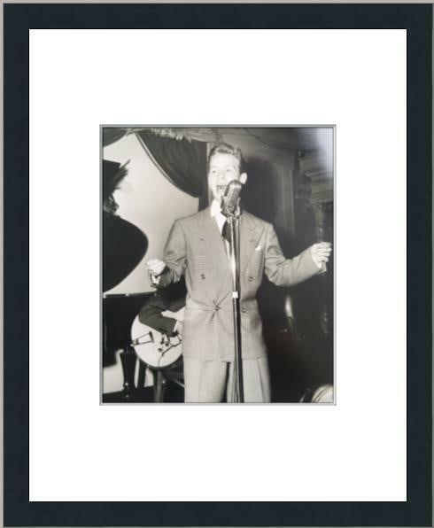 Mel Torme Jazz Singer Black & White Print Custom Framed 15x17 Auction