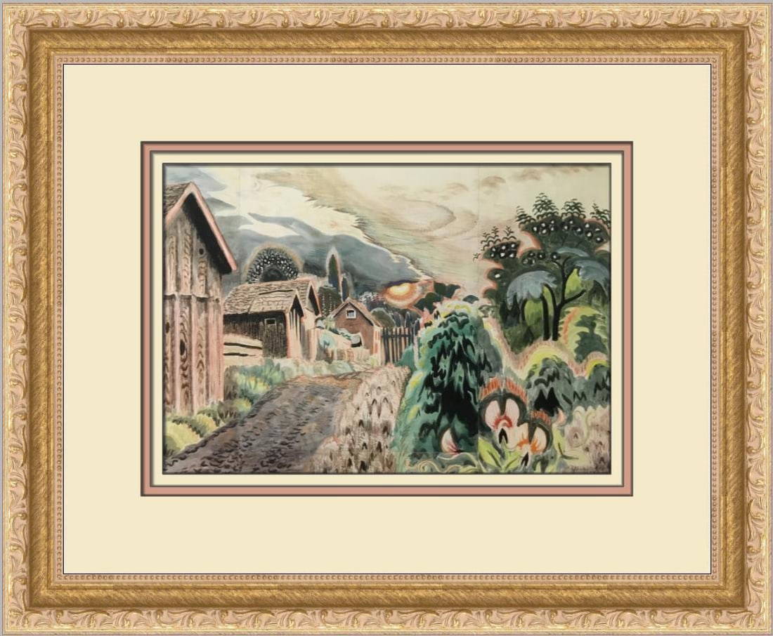 Charles Burchfield Spring Afternoon Custom Framed Print 13x15 Inches ...