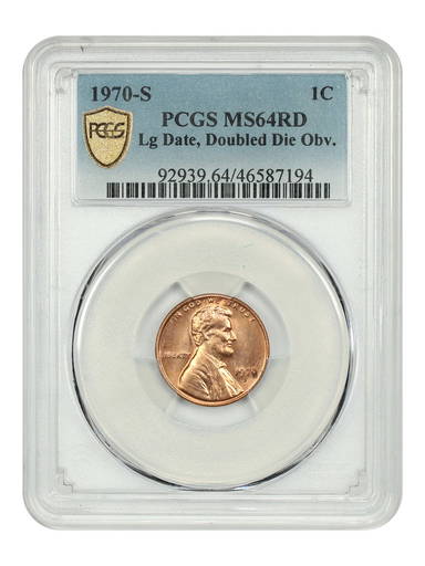 1970 S Lincoln Cent Ms64rd Doubled Die Obverse Pcgs Certification
