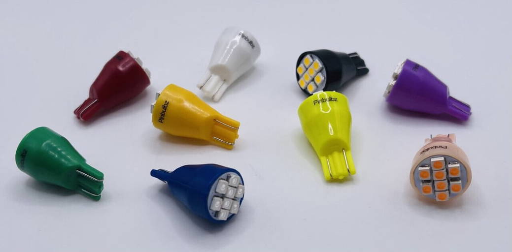 25 Pack Ultra Bright #906 12v Cool White Led Flashers 8 Led Wedge Bulbs