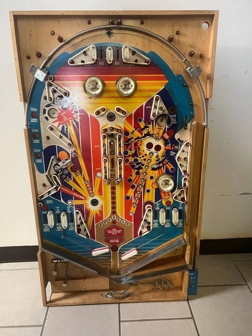 Atari Airborne Avenger 1977 Populated Pinball Playfield Auction