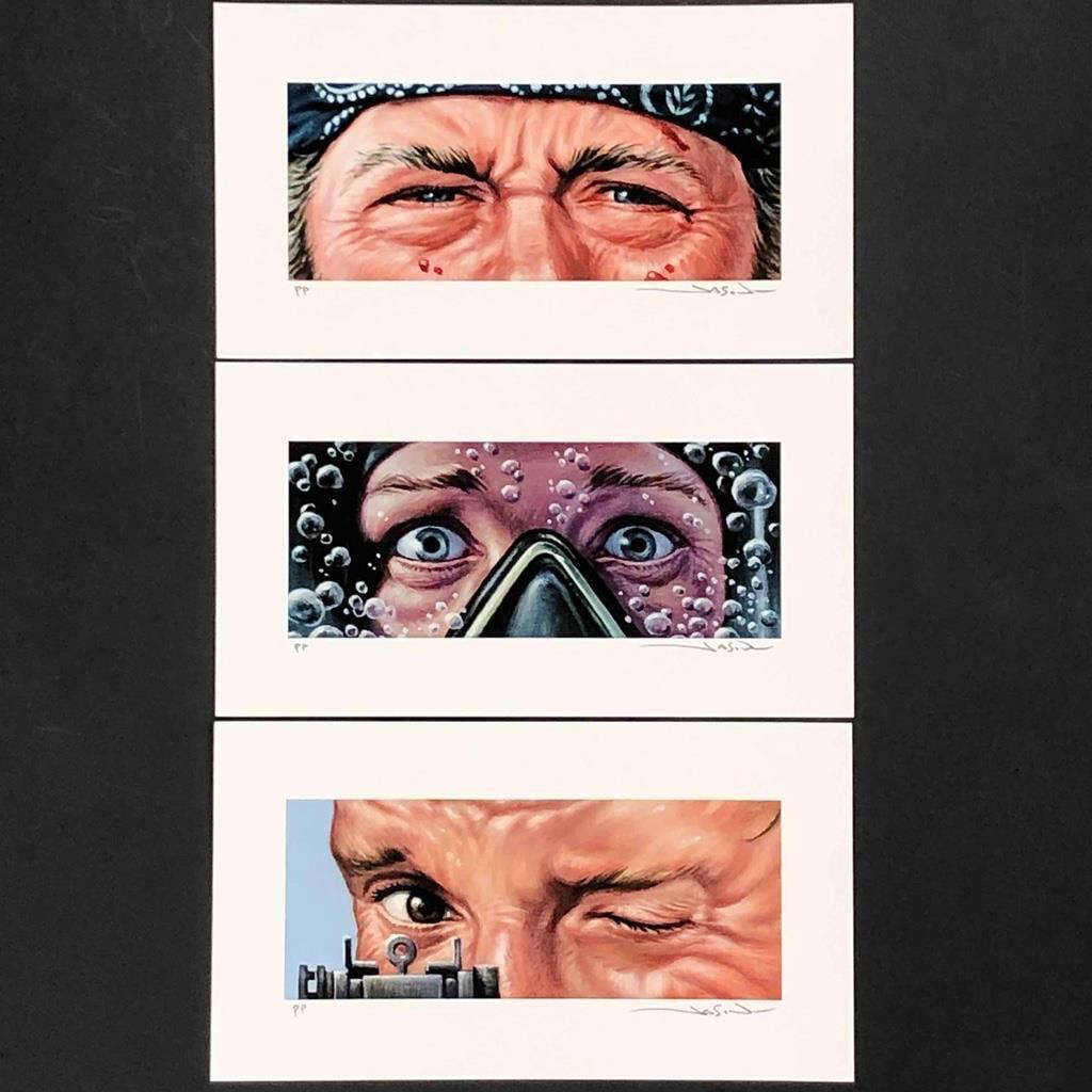 Jason Edmiston 2023 Limited Edition Jaws Eyes Without A Face Poster Set ...