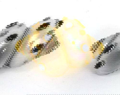 Maz Designer 5.00ct Sapphire 18k Yellow Gold Sea Snail Shell Brooch Auction