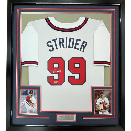 Framed Original Spencer Strider Jersey 33x42 With Jsa Authentication