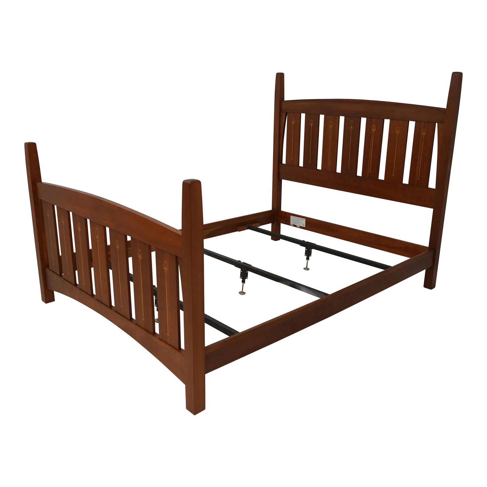 Stickley Queen Size Cherry Bed With Inlay Auction