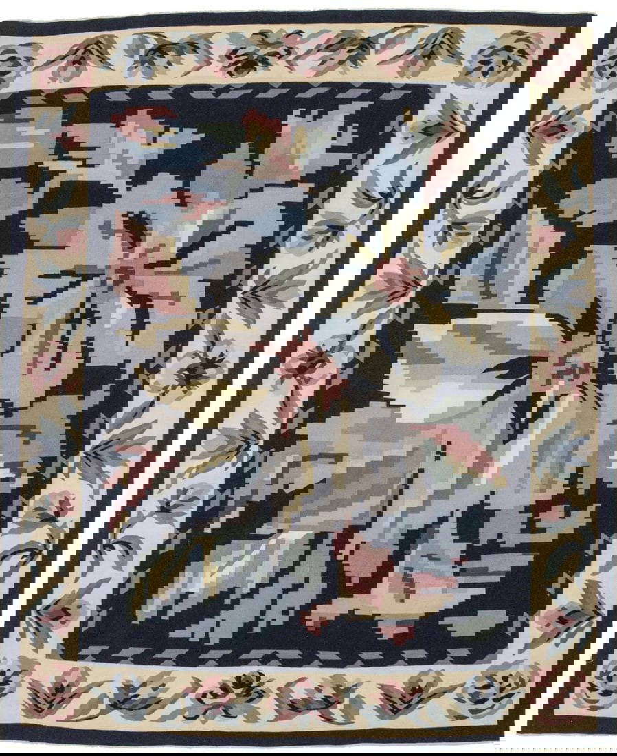 Hand-hooked Floral Design Wool Area Rug 7'9 X 9'9 Modern Decor - May 15 ...