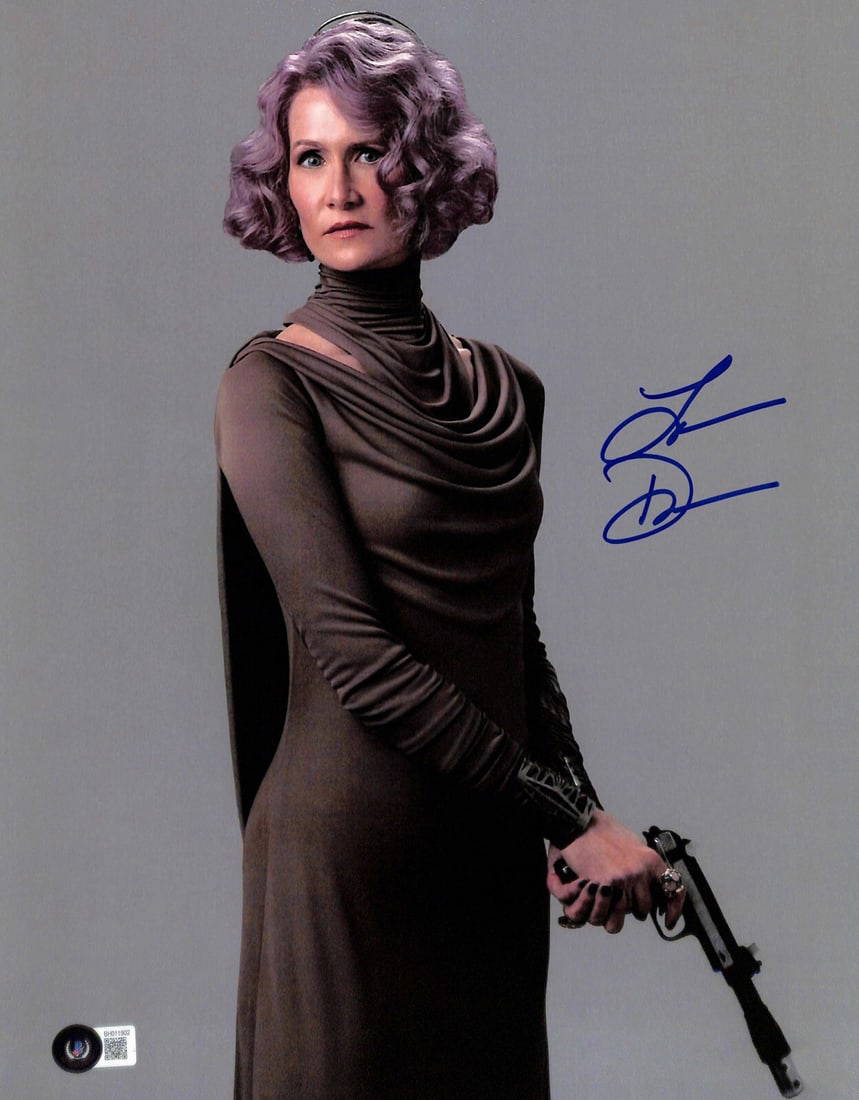 Laura Dern Signed 11x14 Star Wars Last Jedi Photo Beckett Certified Auction