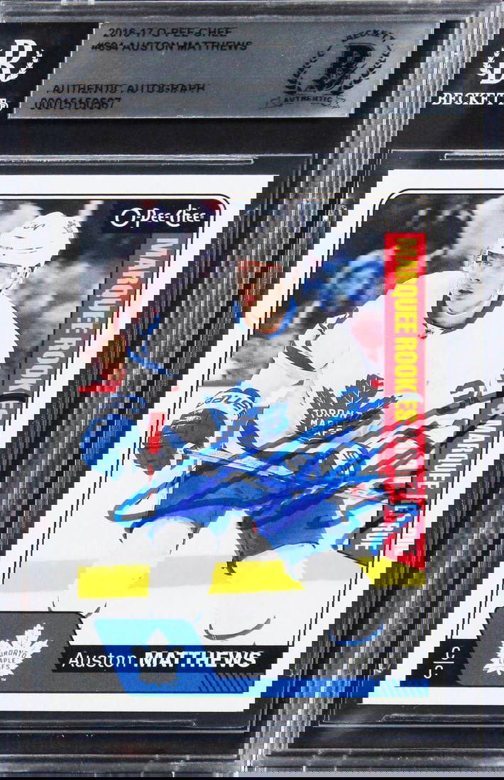 Auston Matthews Signed 2016 O-pee-chee Rookie Card Bas Certified Auction