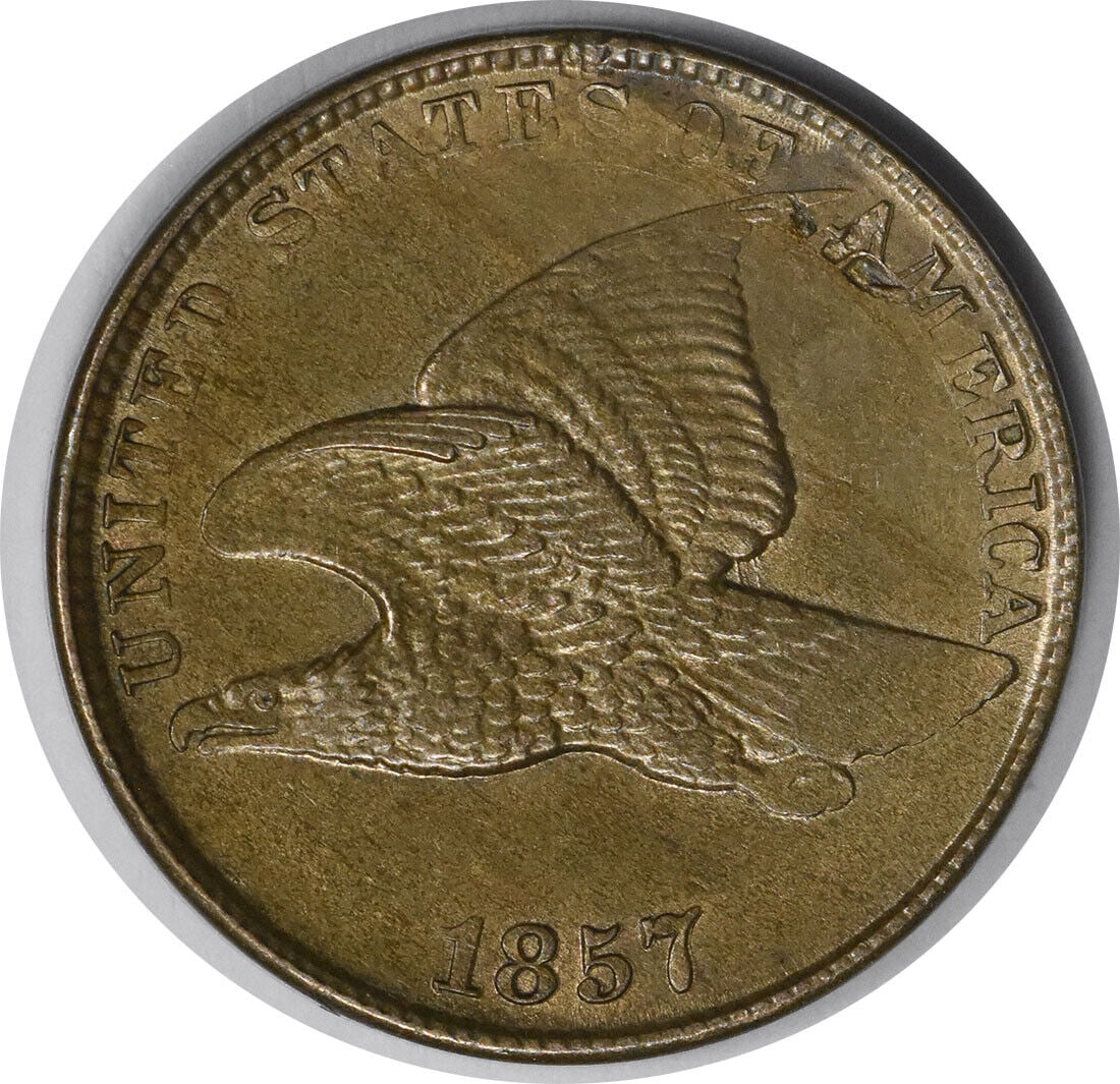 1857 Flying Eagle Cent Choice Bu Uncertified Copper Coin - Jun 17, 2025 ...