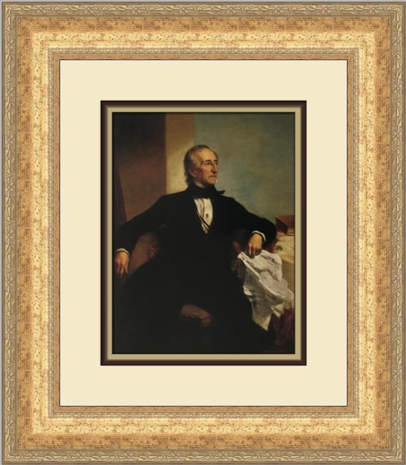 George Healy John Tyler Portrait Custom Framed Print 17 X 16 Auction
