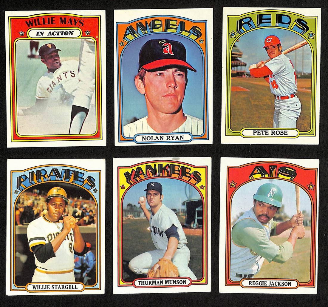 1972 Topps Baseball Complete Set 787 Cards Yaz Mays Fisk Gibson Brock ...
