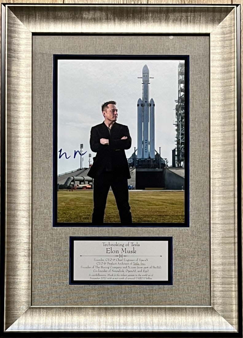 Buy Elon Musk Signed 11x14 Custom Framed Display Jsa Authenticated ...