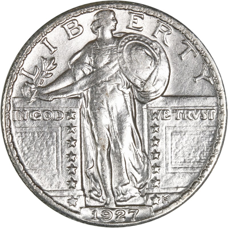1927 Philadelphia Standing Liberty Quarter Silver Coin Circulated - Jul ...