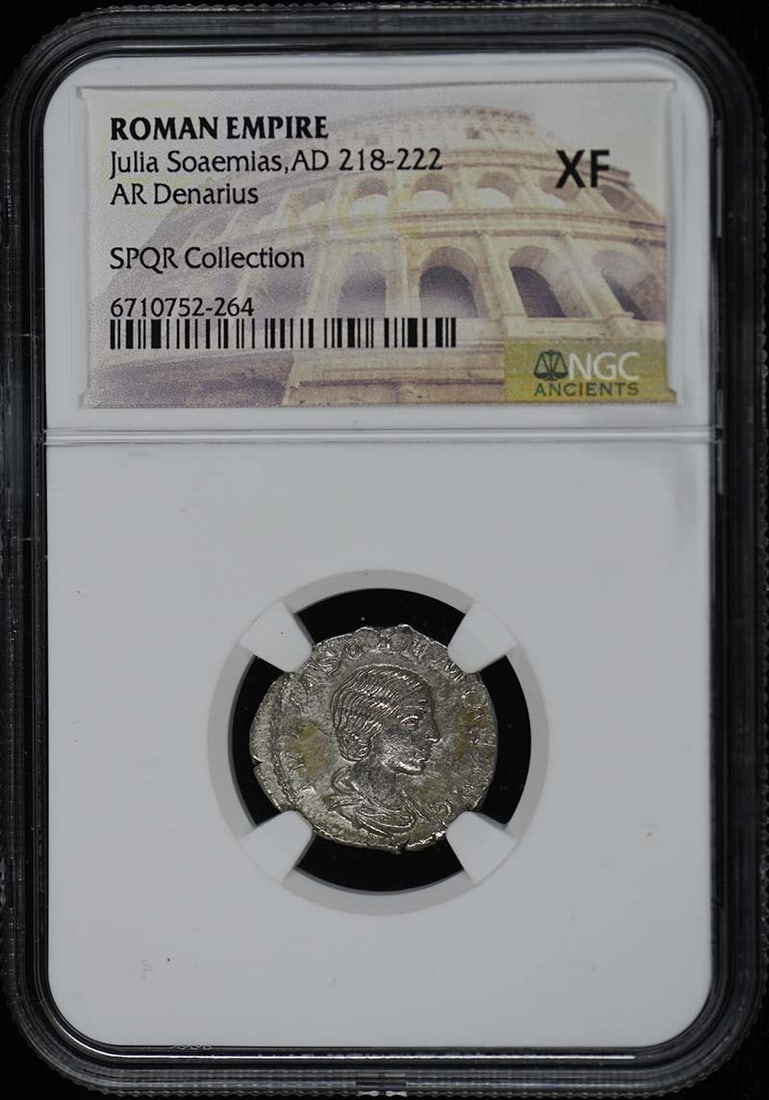 Julia Soaemias Ad 218-222 Ancient Roman Ar Denarius Ngc Xf40 - Jul 03 ...