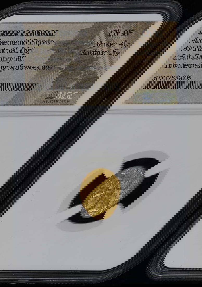Achaemenid Empire Av Daric Coin 5th Century Bc Ngc Certified Vf30 Auction