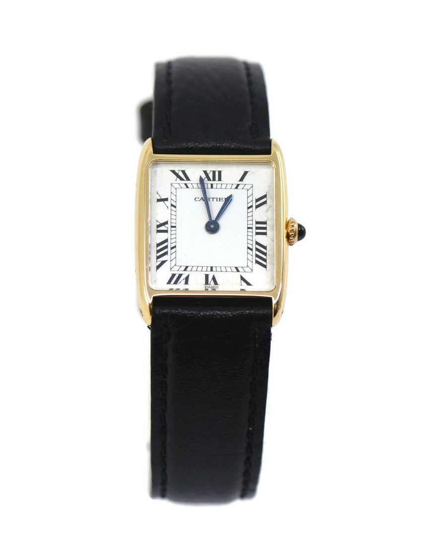 Cartier Tank Arondi 18k Yellow Gold Watch Ref 96041 With Box - Jul 20 ...