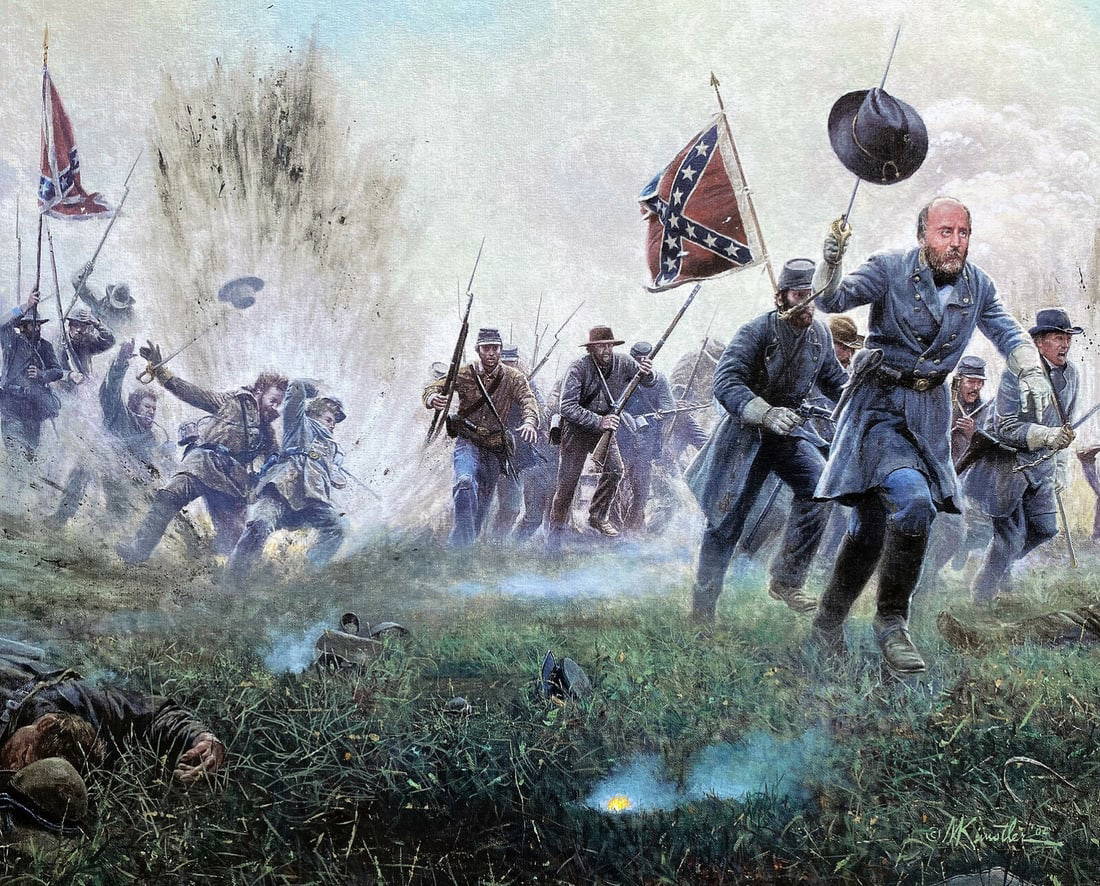 Mort Kunstler Civil War Print On They Came With Flags Flying Custom ...