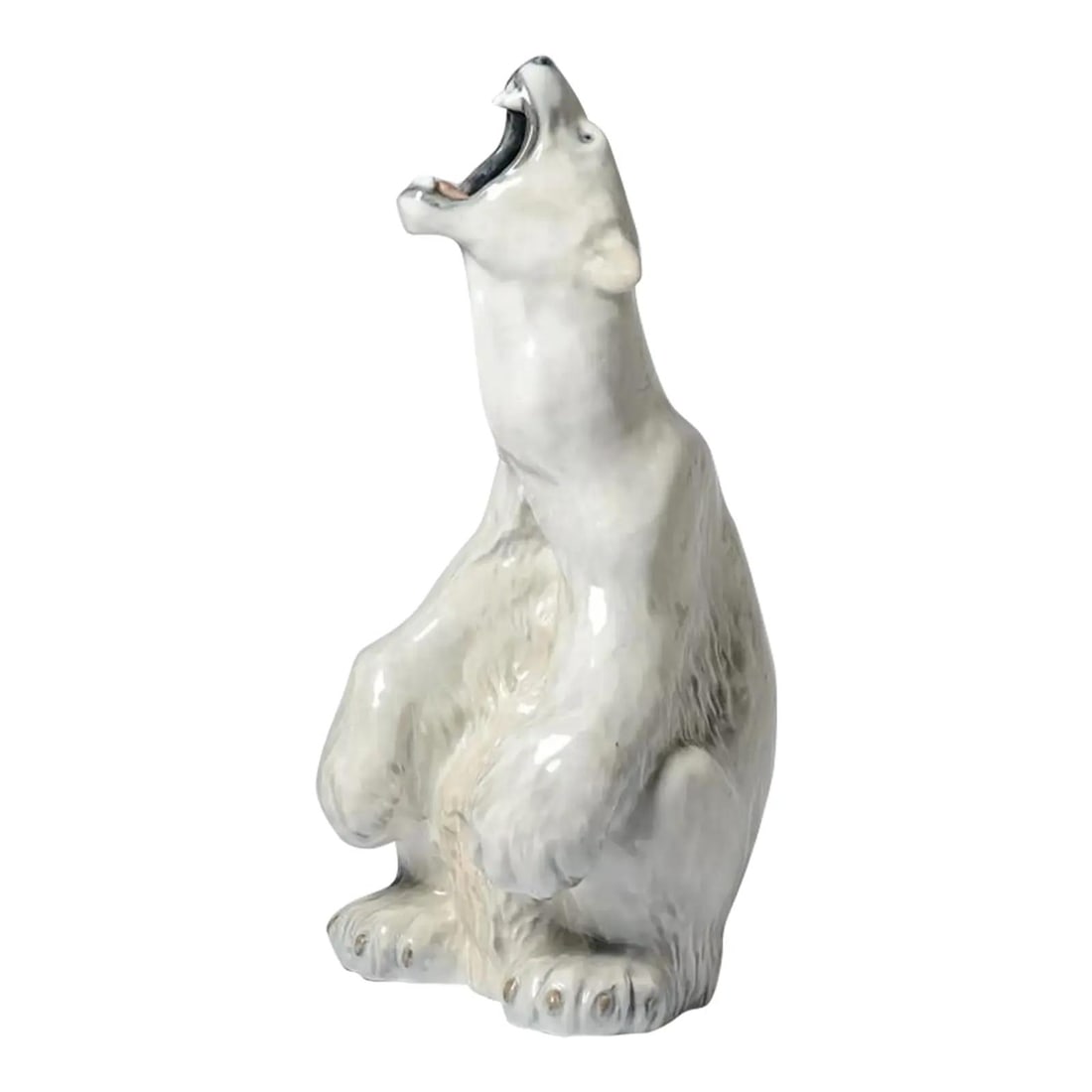 C F Liisberg Porcelain Roaring Polar Bear Sculpture Royal Copenhagen ...