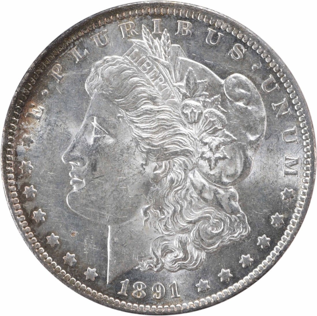 1891-cc Morgan Silver Dollar Au George T. Morgan Design Auction
