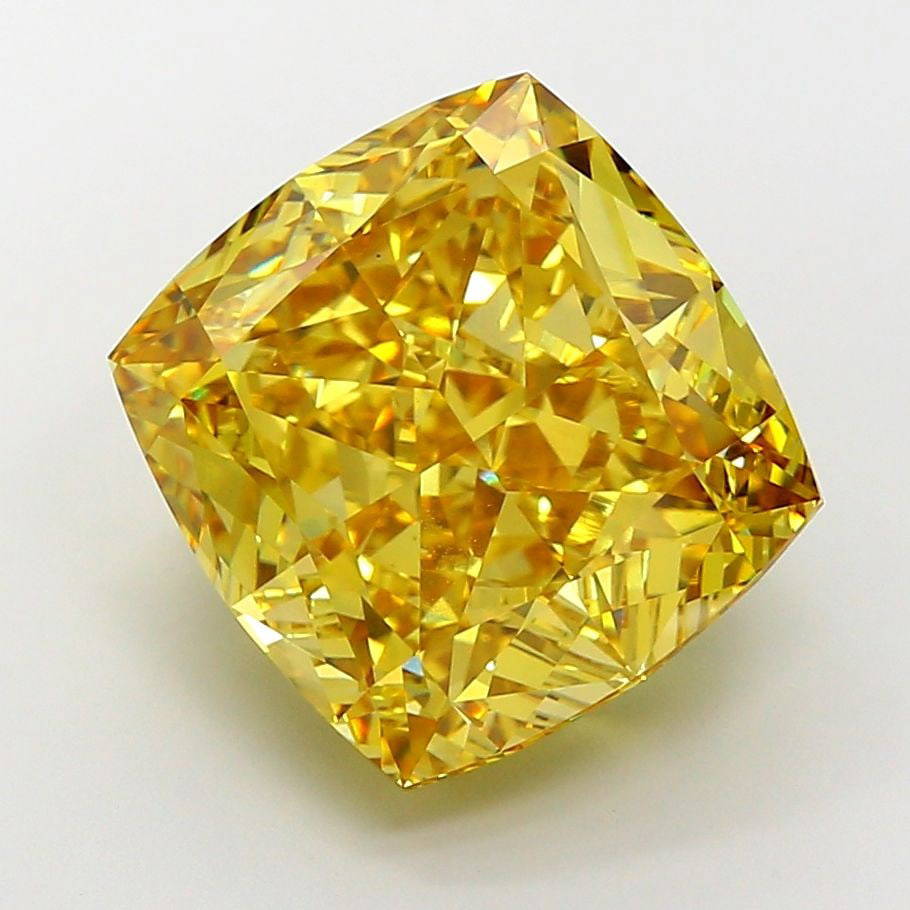 Loose Diamond - Cushion Modified 21.65ct Fancy Vivid Yellow Vs1 Auction
