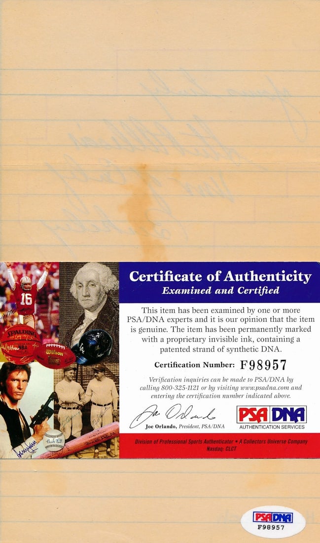 Stub Allison Signed 5x8 Cut Card Psa/dna Ncaa Football Coach Auction