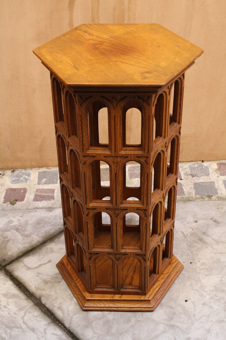 19th Century Gothic English Oak Stand By Finningans Auction