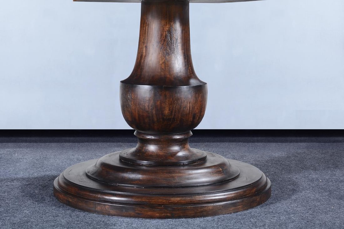 Rustic Pecan Dining Table Scottsdale Collection Round Pedestal 72 Inch ...
