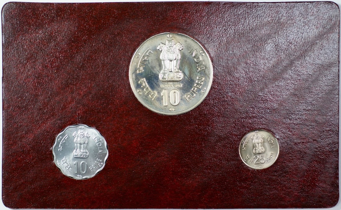 India 1981 Fao World Food Day Album Insert With 10 25 Paise 10 Rupees ...